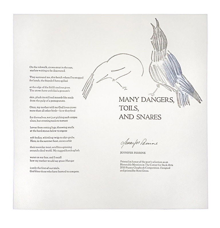 Many Dangers, Toils, and Snares – Center for Book Arts