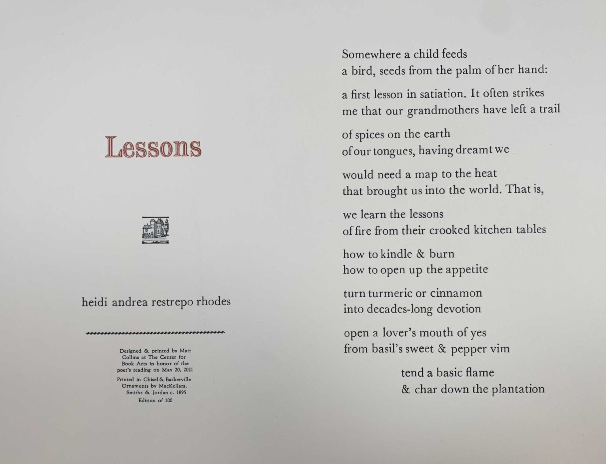 Lessons – Center for Book Arts
